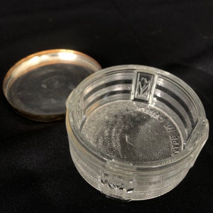 Vintage Art Deco Glass Round Powder Box With Lid - Etsy