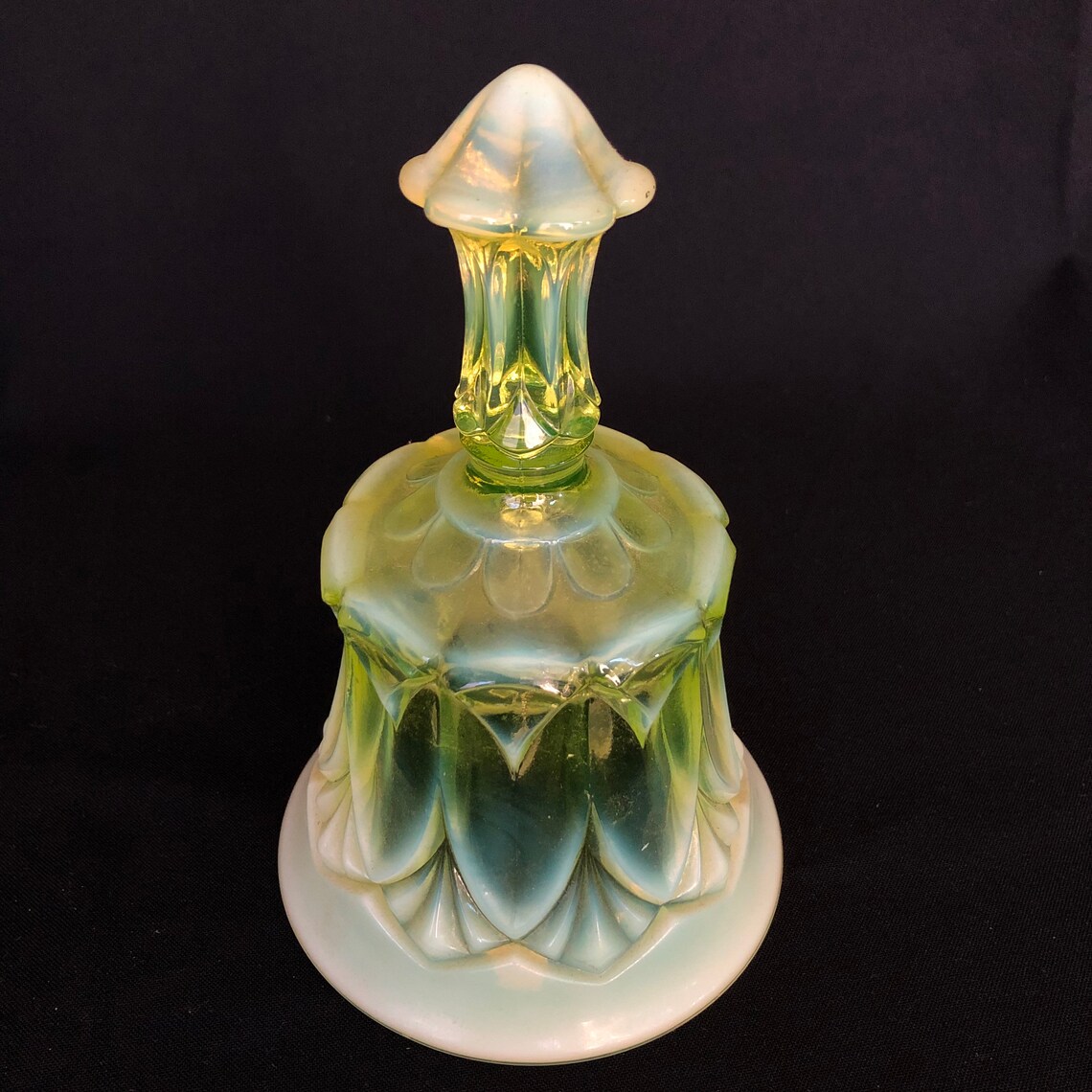 RARE Vintage Fenton Vaseline Glass Uranium Glass Bell | Etsy