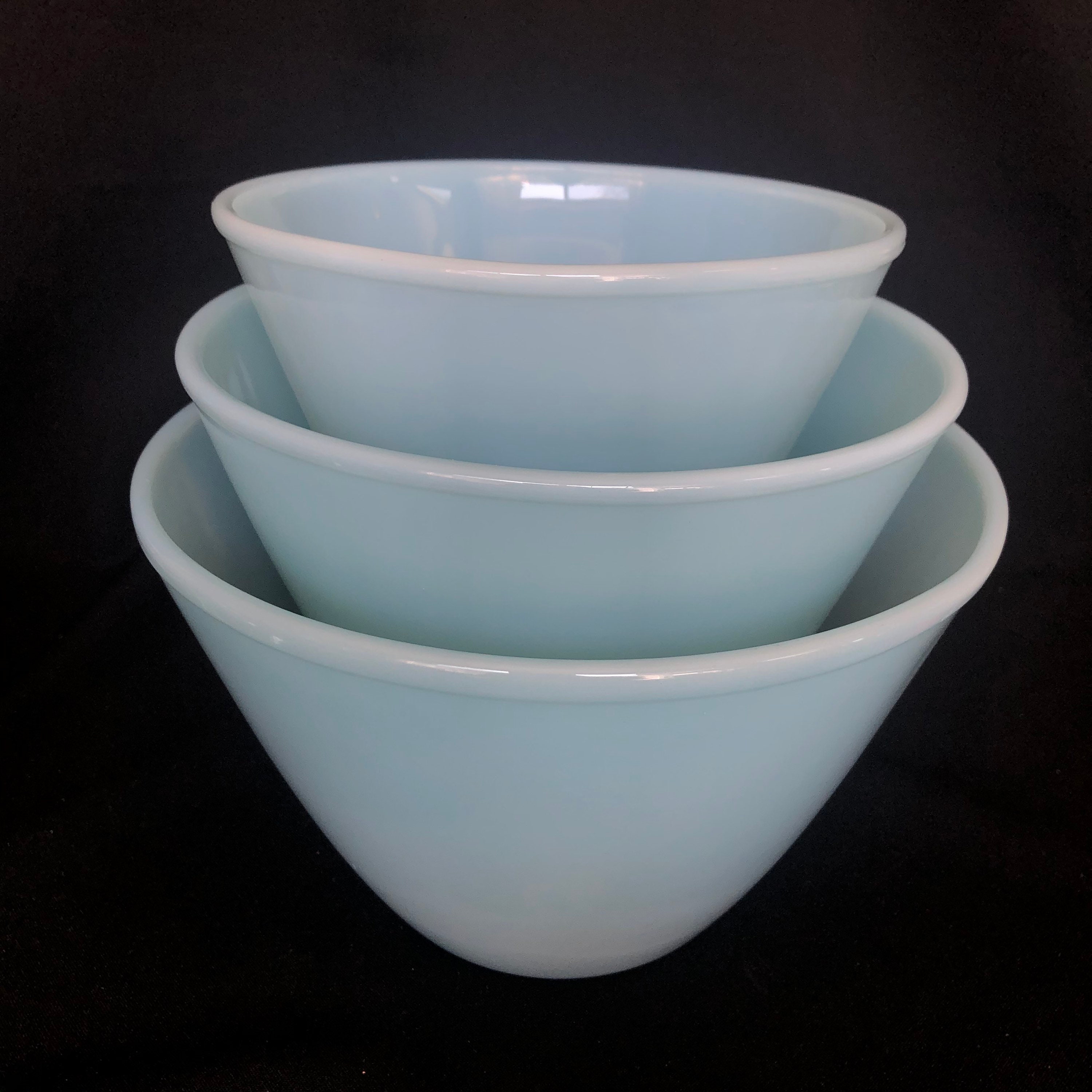 RARE Vintage Delphite Blue Glass Set of 3 Fire King Splash | Etsy