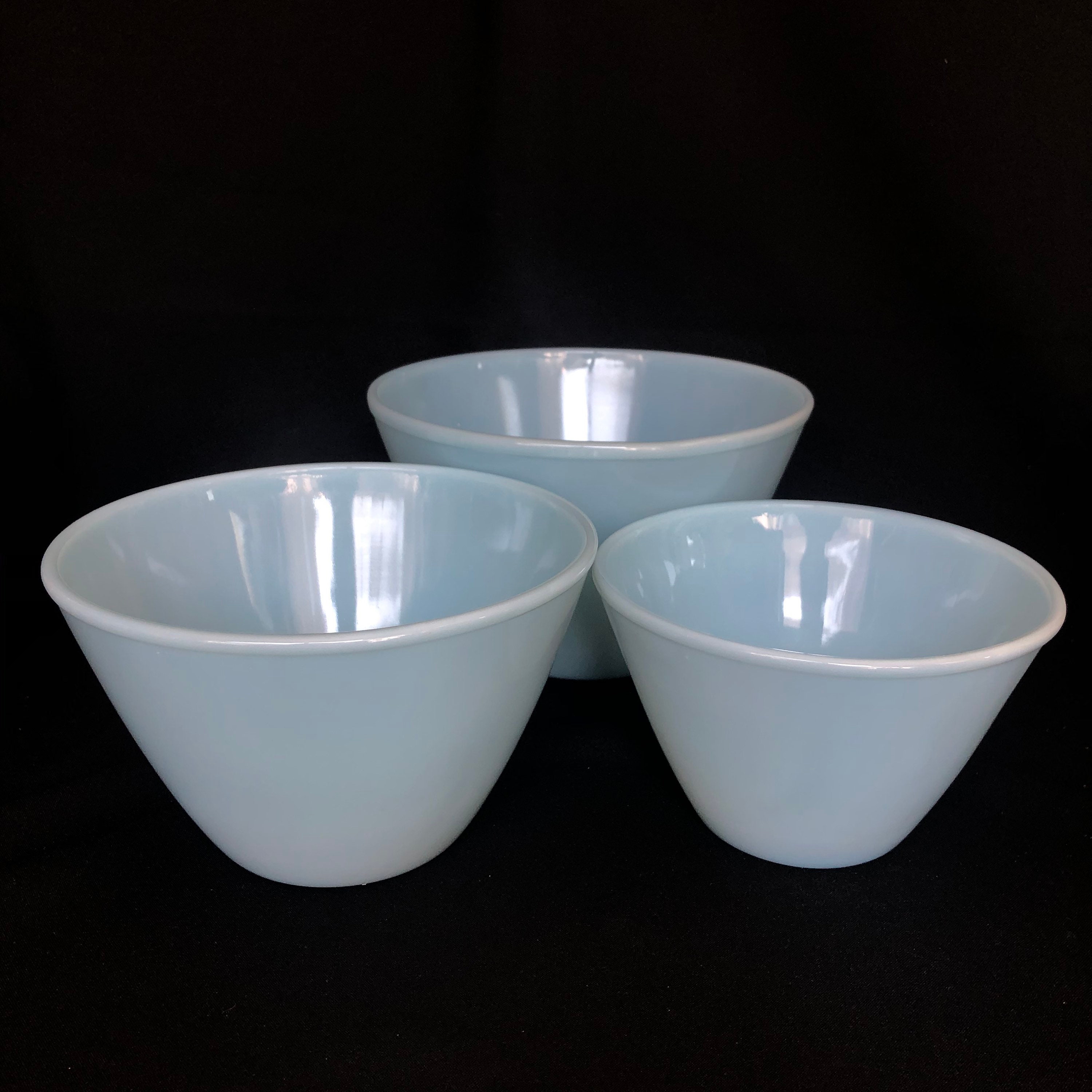 RARE Vintage Delphite Blue Glass Set of 3 Fire King Splash | Etsy