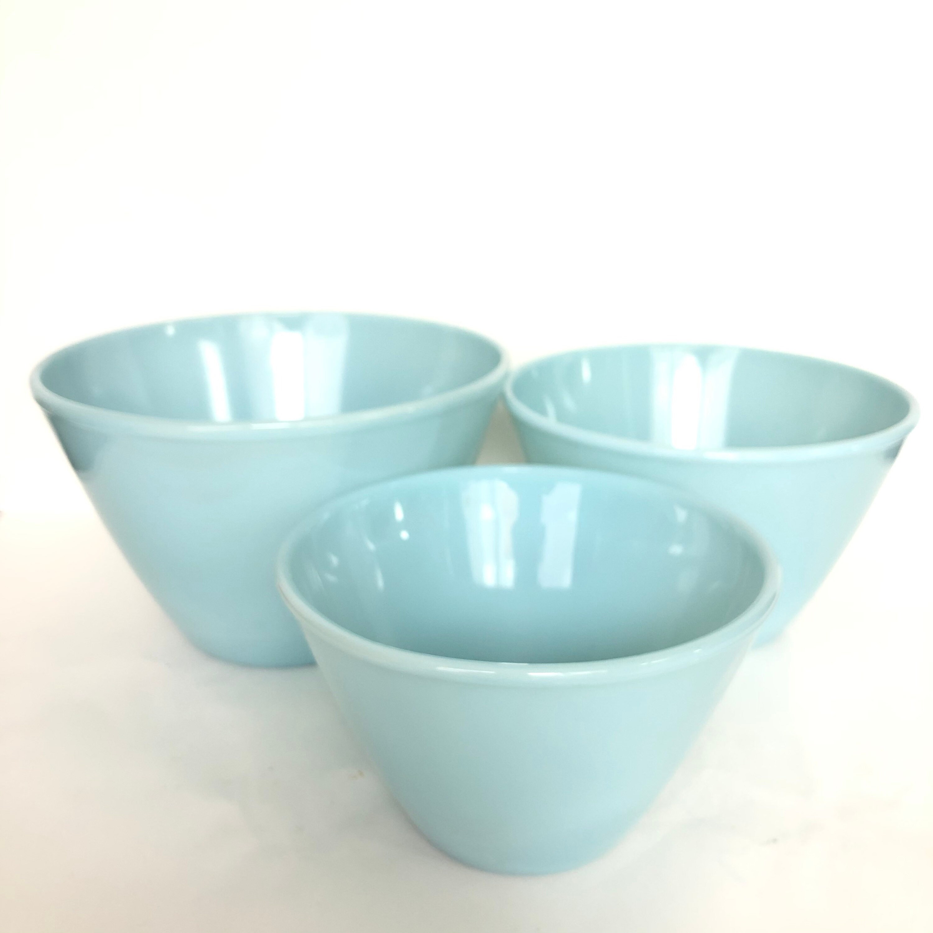 RARE Vintage Delphite Blue Glass Set of 3 Fire King Splash | Etsy