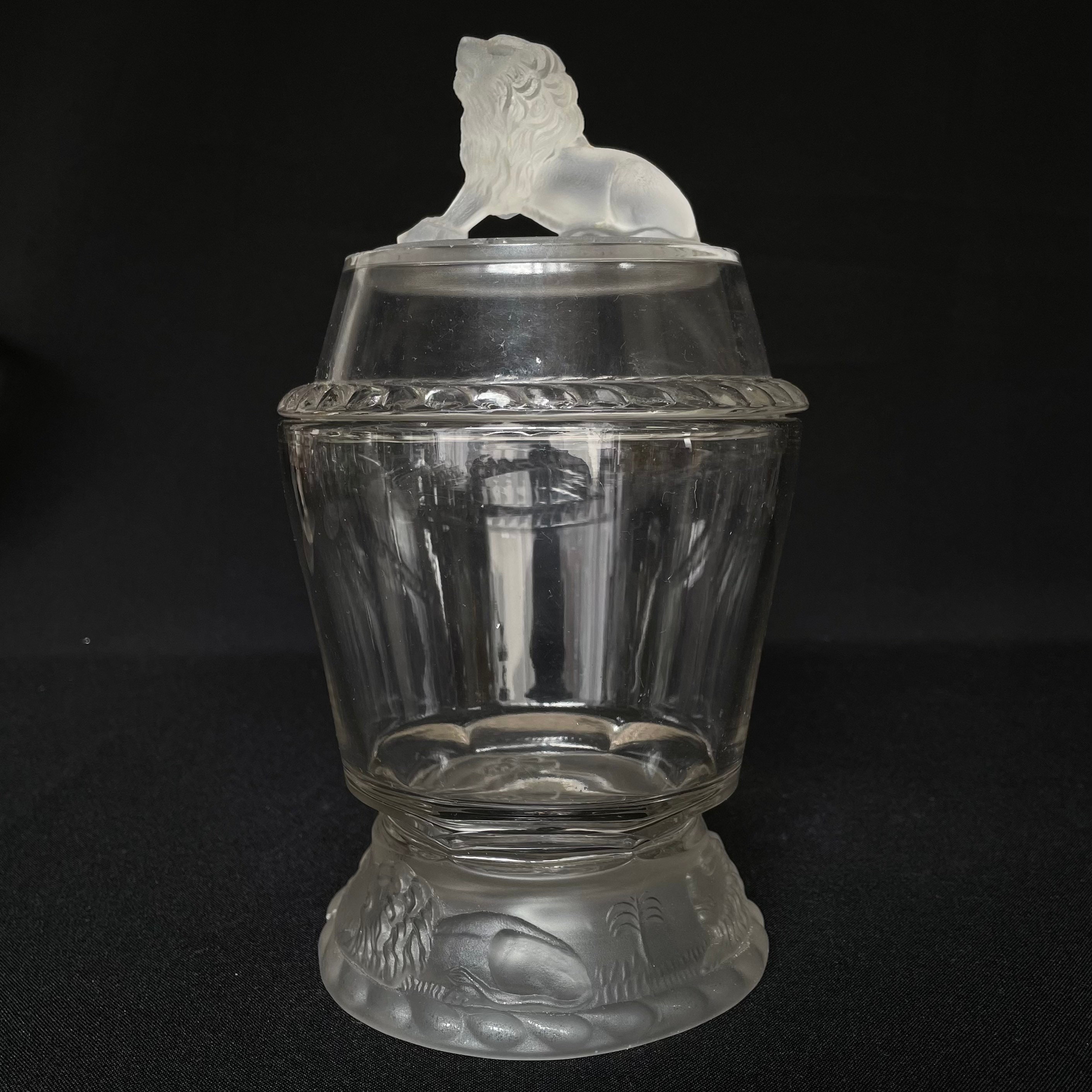 RARE Antique Gillinder & Sons Frosted Lion 'sugar' - Etsy
