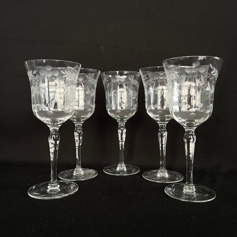Etched Wine Glasses Etsy