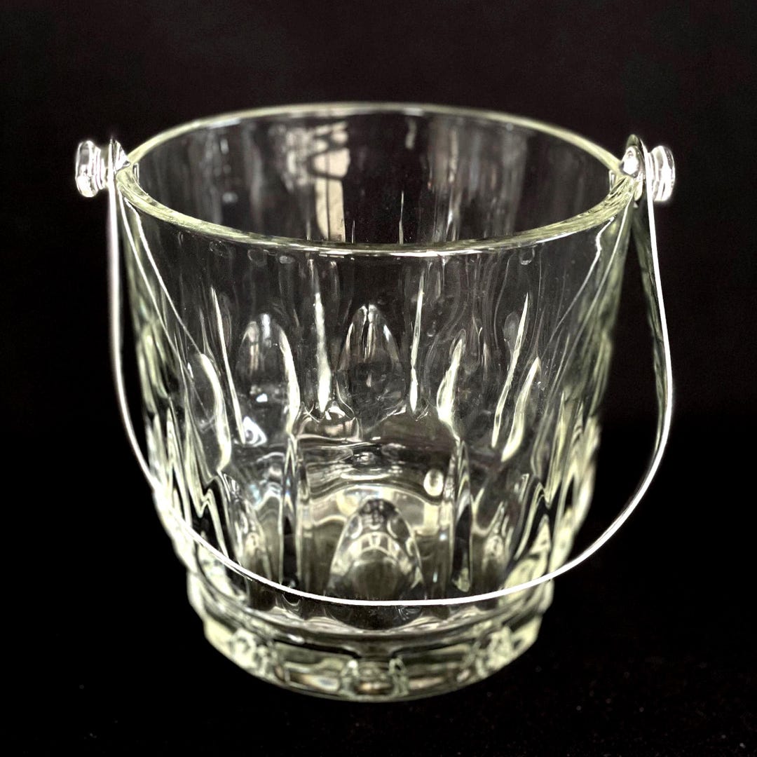 Simple Classic Lines Vintage Heavy Glass Retro Ice Bucket - Etsy