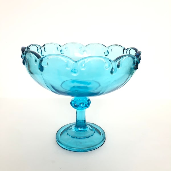 Blue Glass Compote - Etsy
