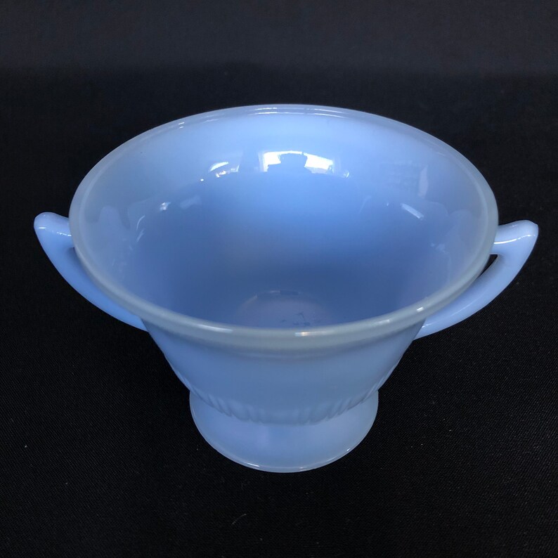 Beautiful Vintage Delphite Blue Glass Two Handle Open Sugar - Etsy