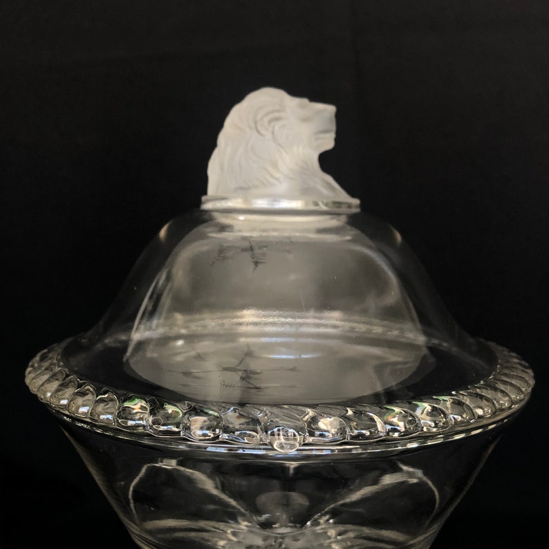 RARE - Antique Gillinder & Sons Frosted Lion Compote C1877 - Etsy