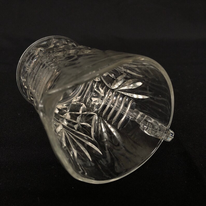 Small Vintage Clear Prescut Glass Pitcher Jug | Etsy