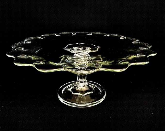 Indiana Glass Teardrop Pattern Cake Stand and Matching Compote Holiday ...