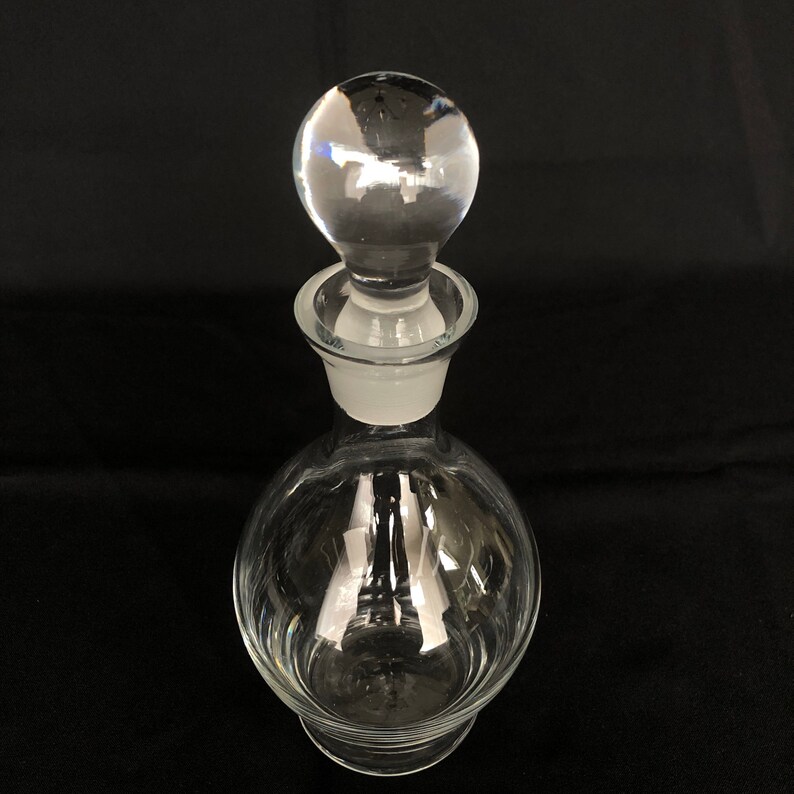 Small Vintage Clear Glass Decanter With Stopper Mid Century - Etsy