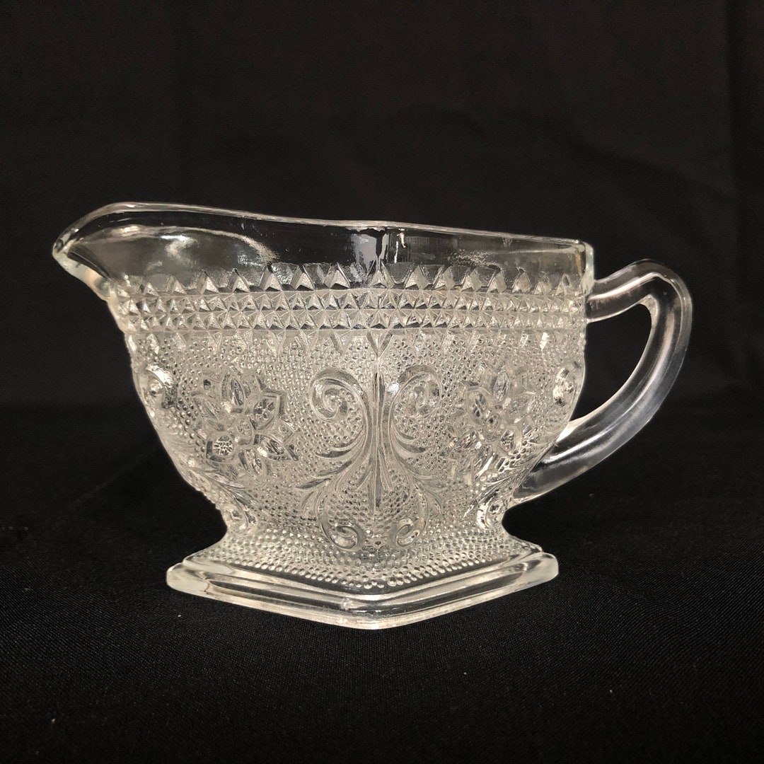 Vintage Indiana Glass Tiara Pattern Triangular Clear Pressed Glass ...