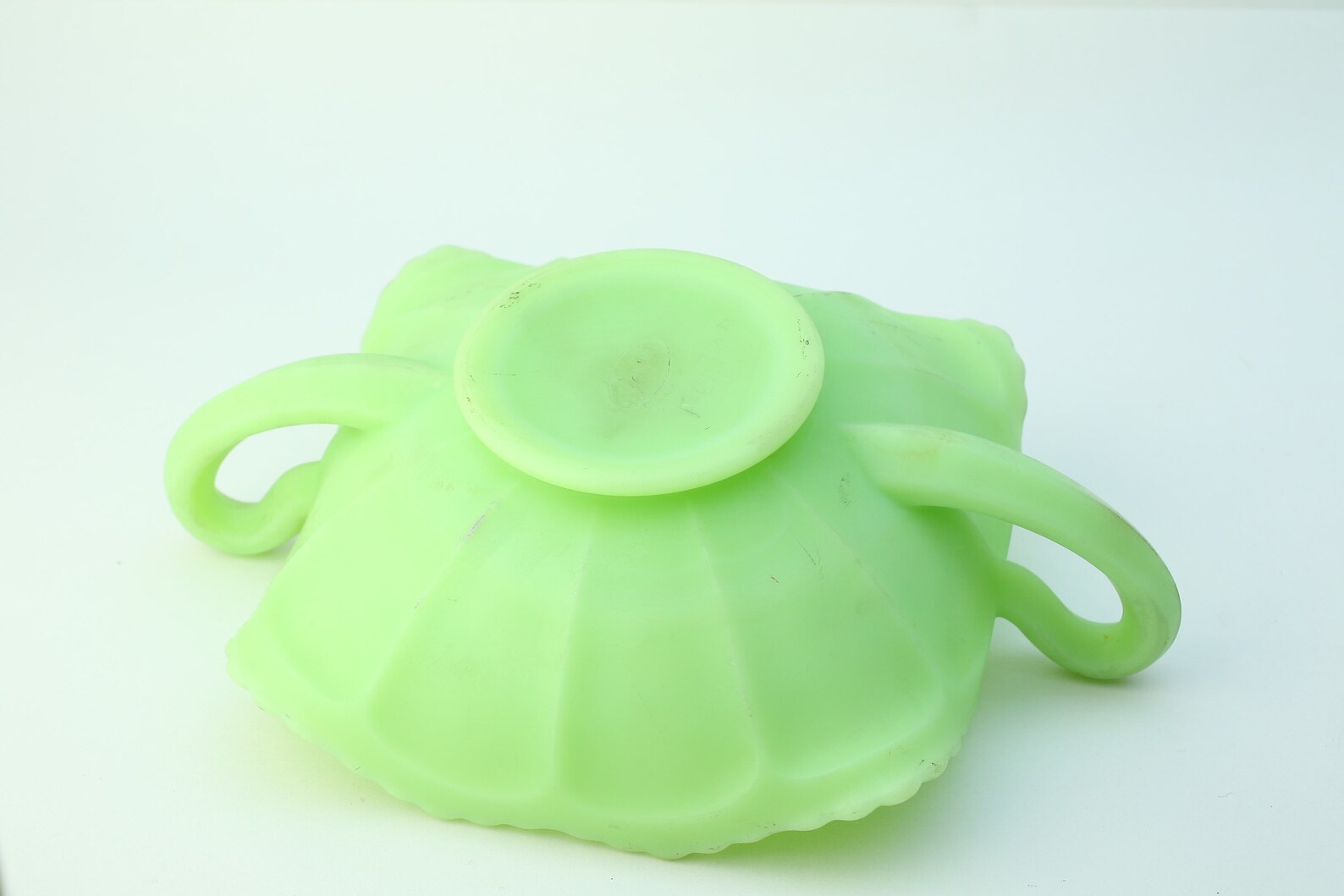 Vintage Fenton Satin Uranium Glass Butterfly Dish High | Etsy