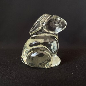 Vintage Clear Glass Bunny Rabbit Paperweight Figurine - Etsy