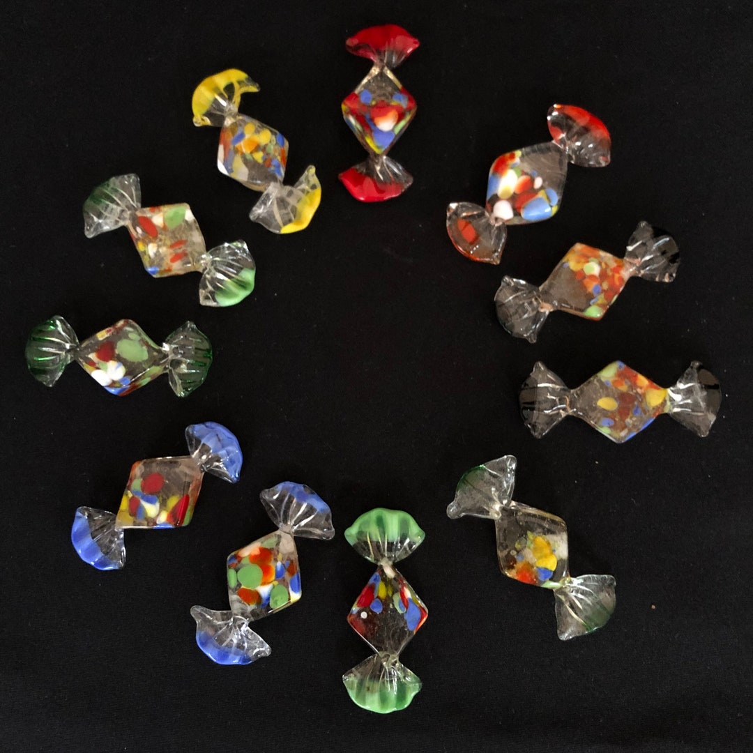 11 Vintage Art Glass Candies - Handcrafted - Handblown - Art Glass - Etsy