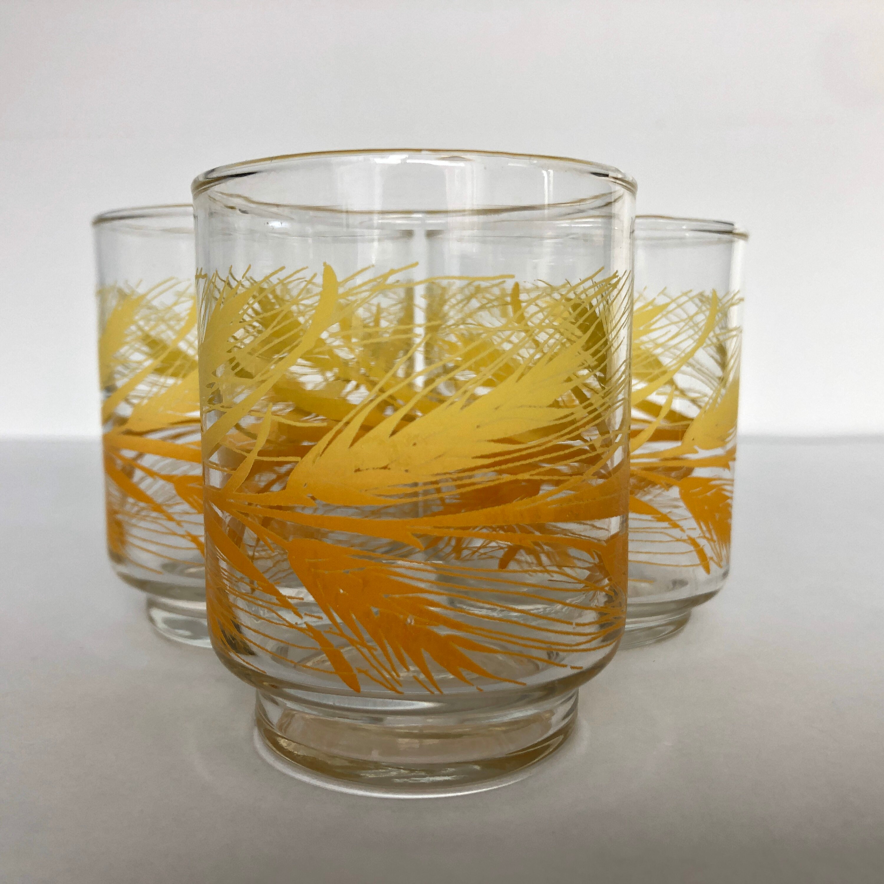 Trio of Ombre Swirling Wheat Pattern Juice Glasses | Etsy