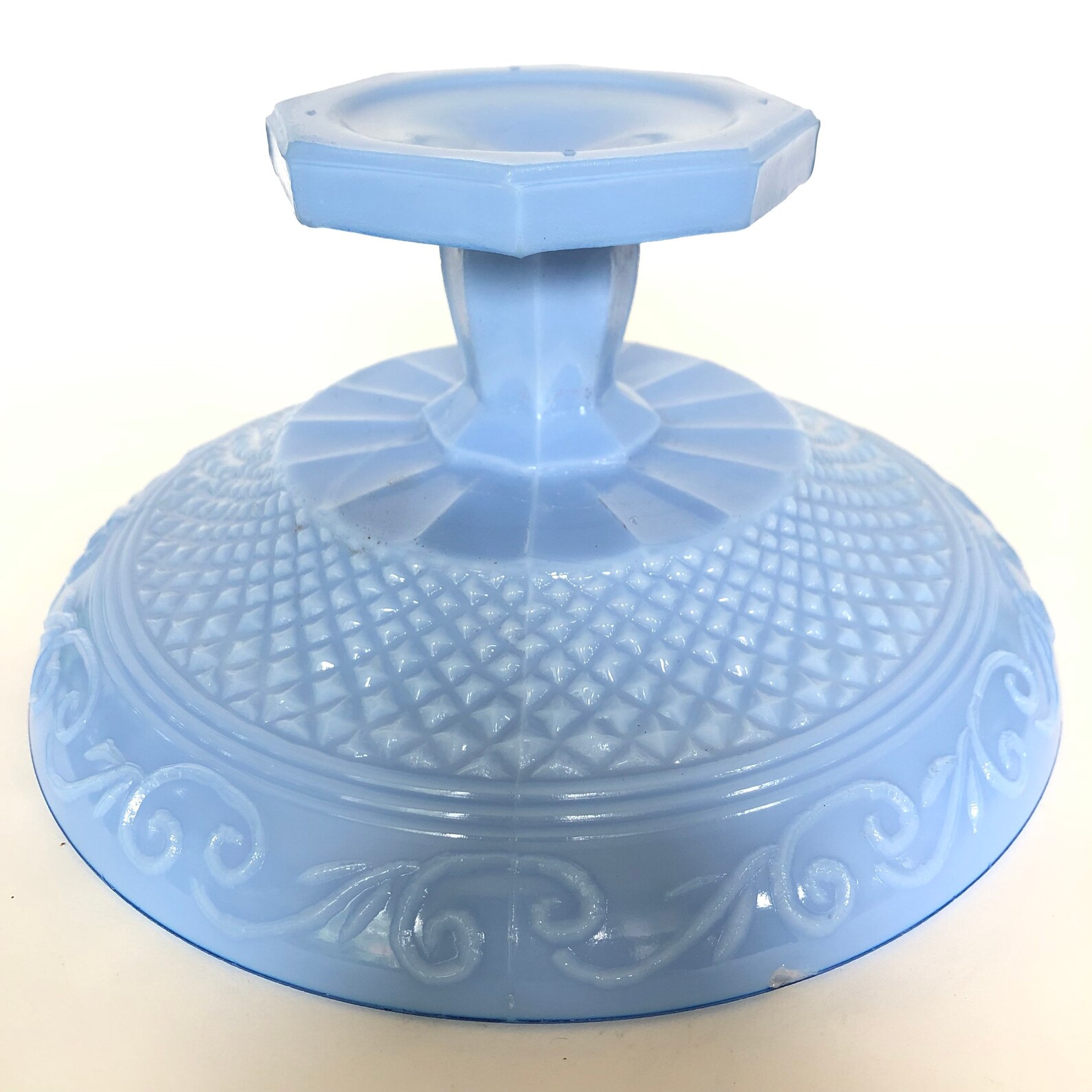 RARE Incredible Antique Delphite Blue Glass Pedestal Bowl - Etsy