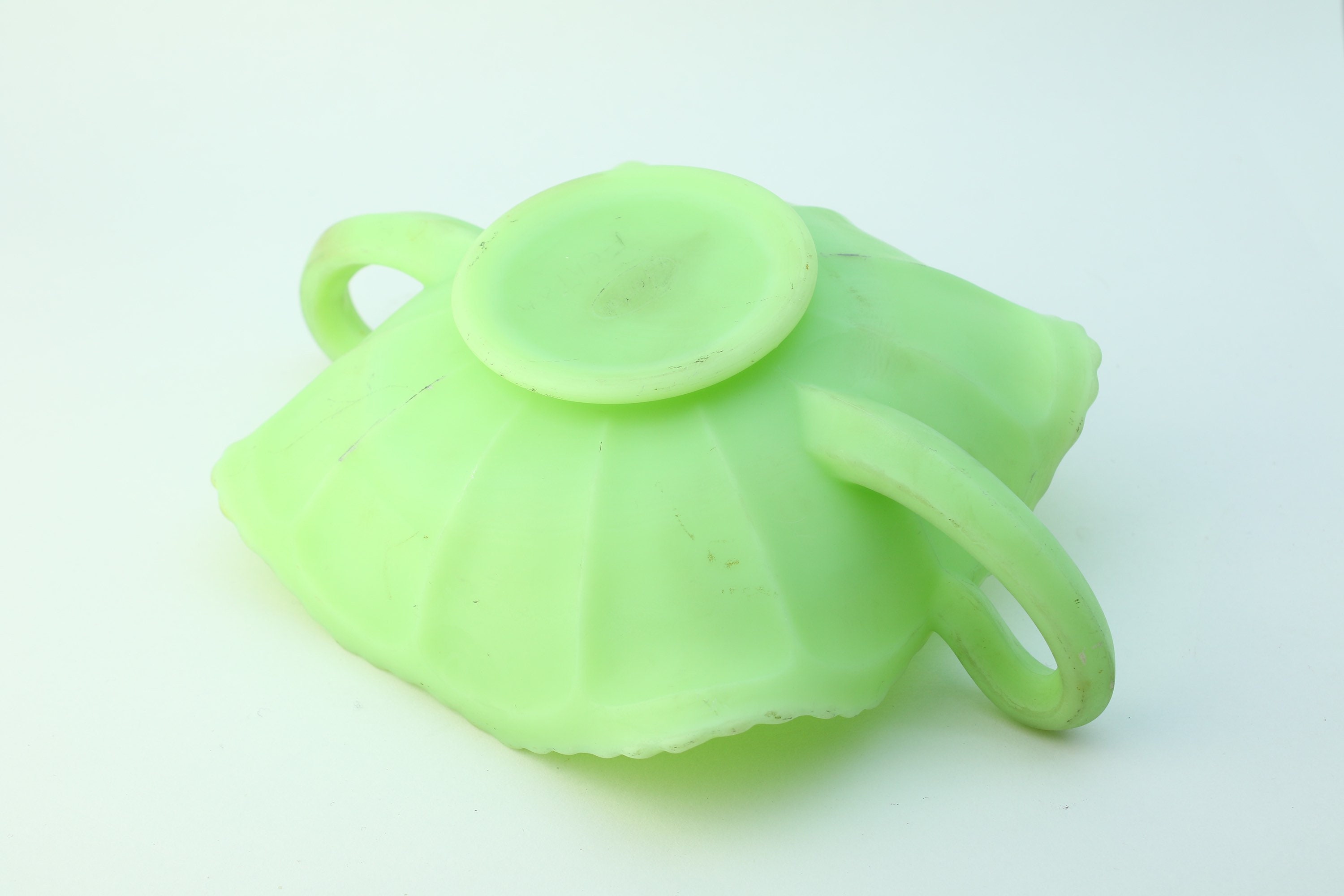 Vintage Fenton Satin Uranium Glass Butterfly Dish High | Etsy