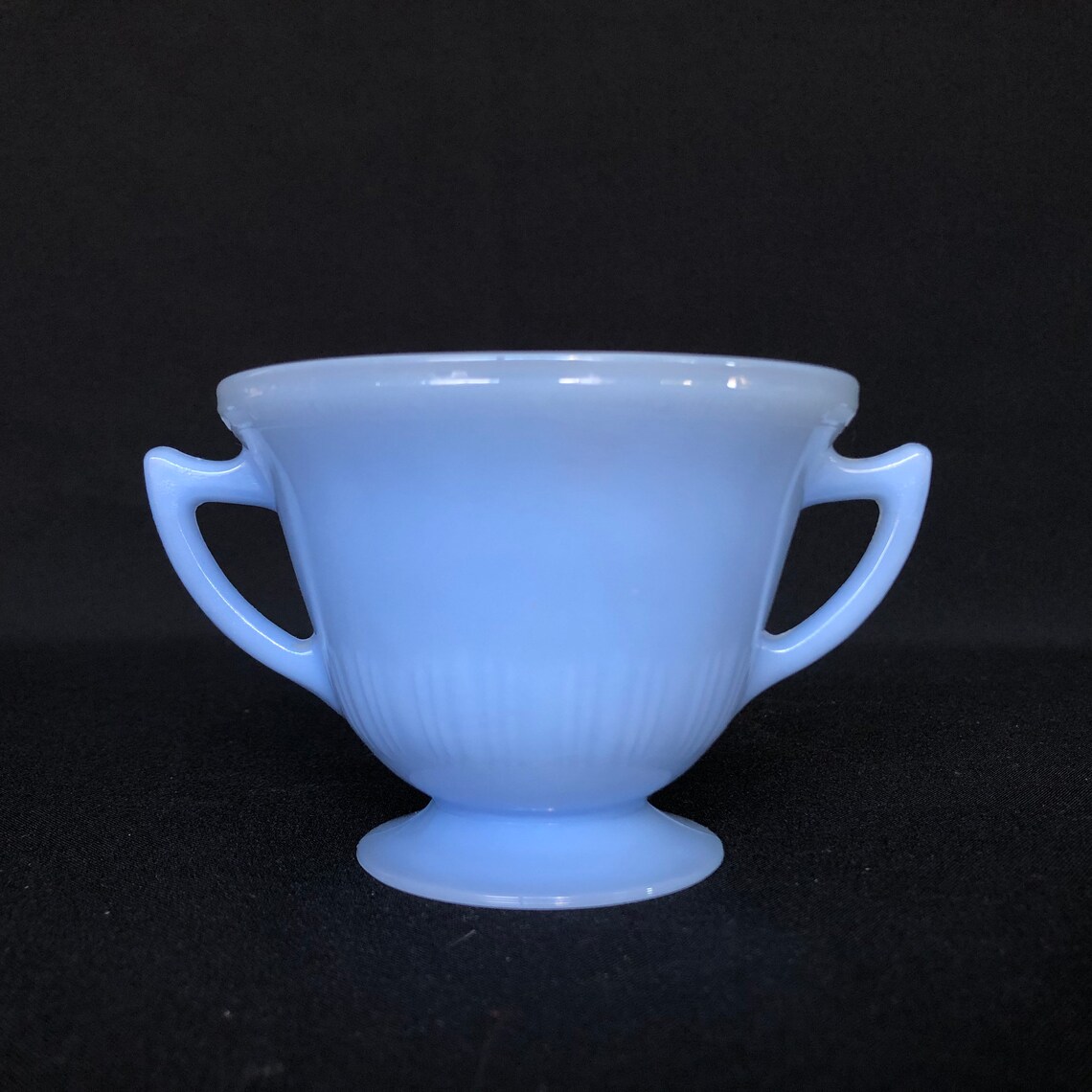 Beautiful Vintage Delphite Blue Glass Two Handle Open Sugar - Etsy