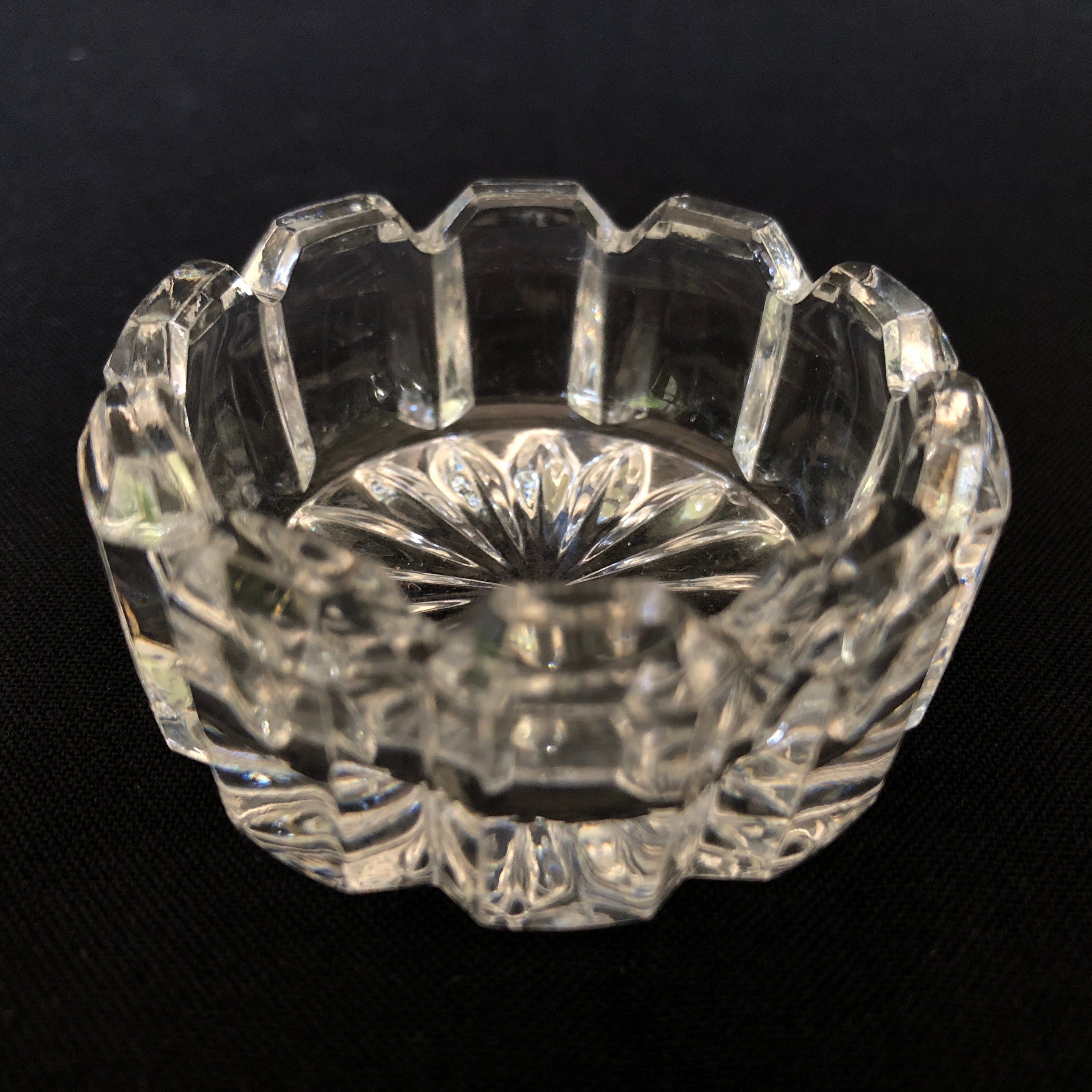 Pair of Antique Cut Clear Glass Salt Dips - Etsy