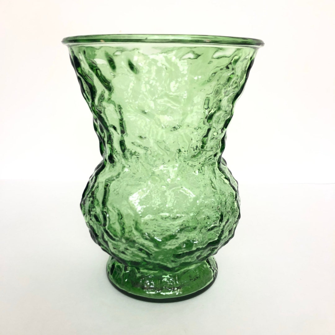 RARE - Jumbo-sized Vintage Emerald Green Glass Bouquet Vase by E.O ...