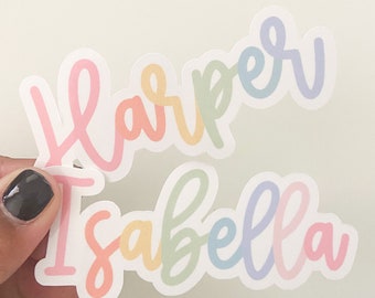 Personalized Name Vinyl Decal | Personalized Name Vinyl Label | Custom ...