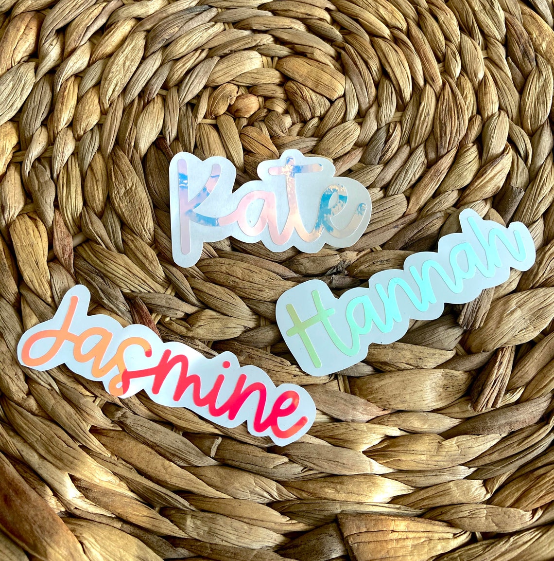 Kate Font Vinyl Name Decal Holographic Decal Name Decal - Etsy