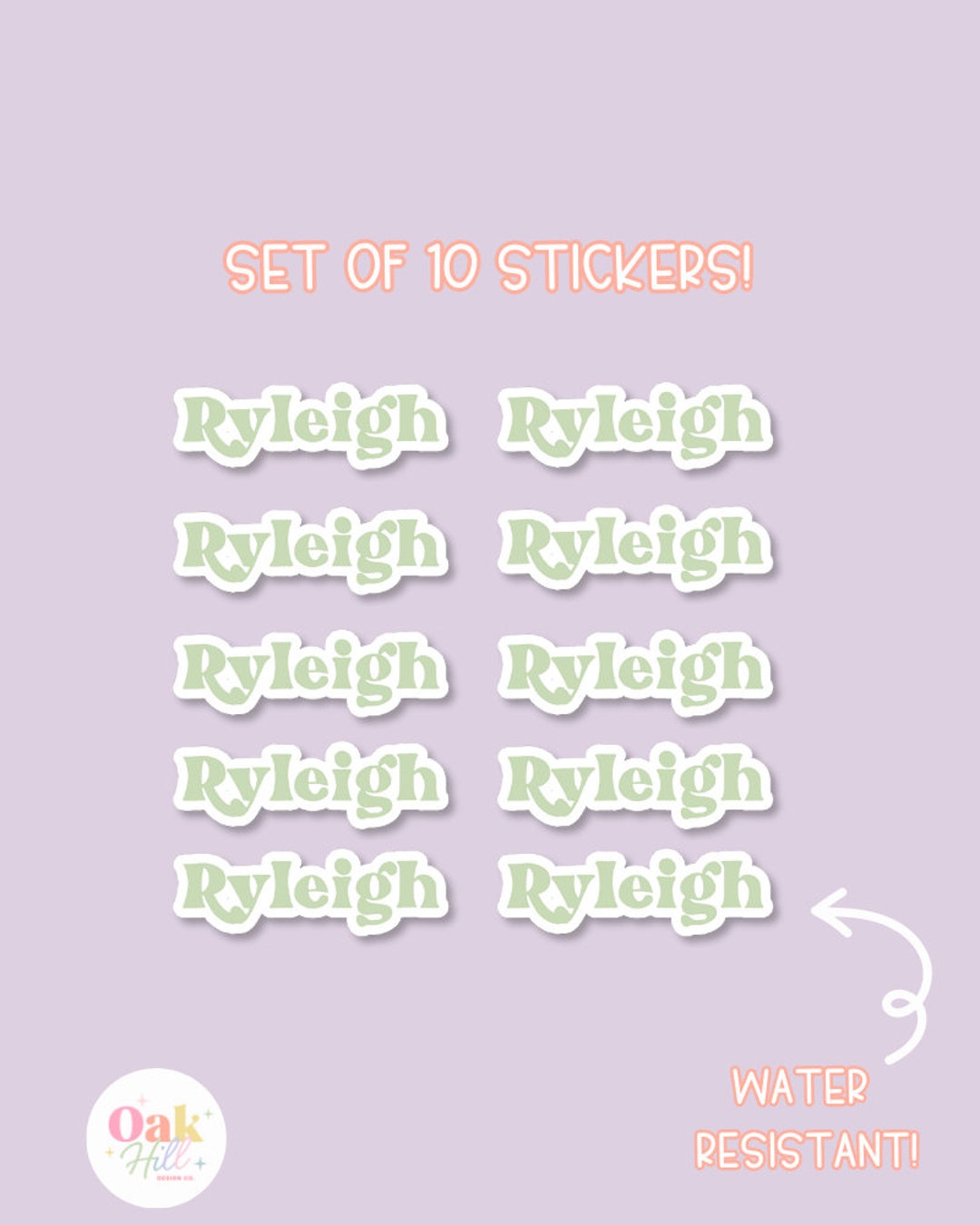 Back to School Rainbow Name Stickers | Custom Kids Labels | School Name ...