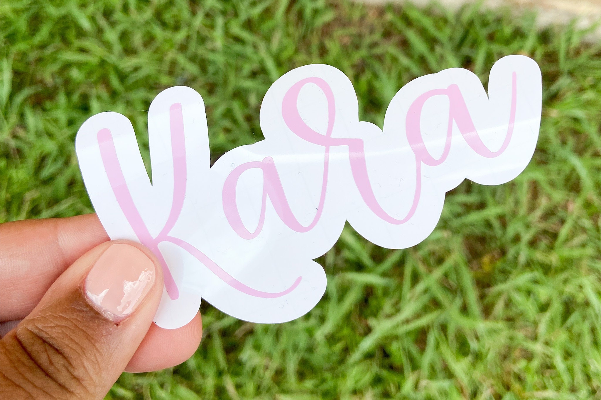 Kara Font Vinyl Name Decal Holographic Decal Name Decal | Etsy