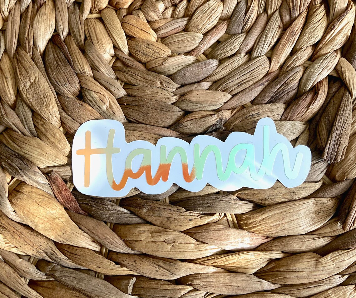 Kate Font Vinyl Name Decal Holographic Decal Name Decal | Etsy