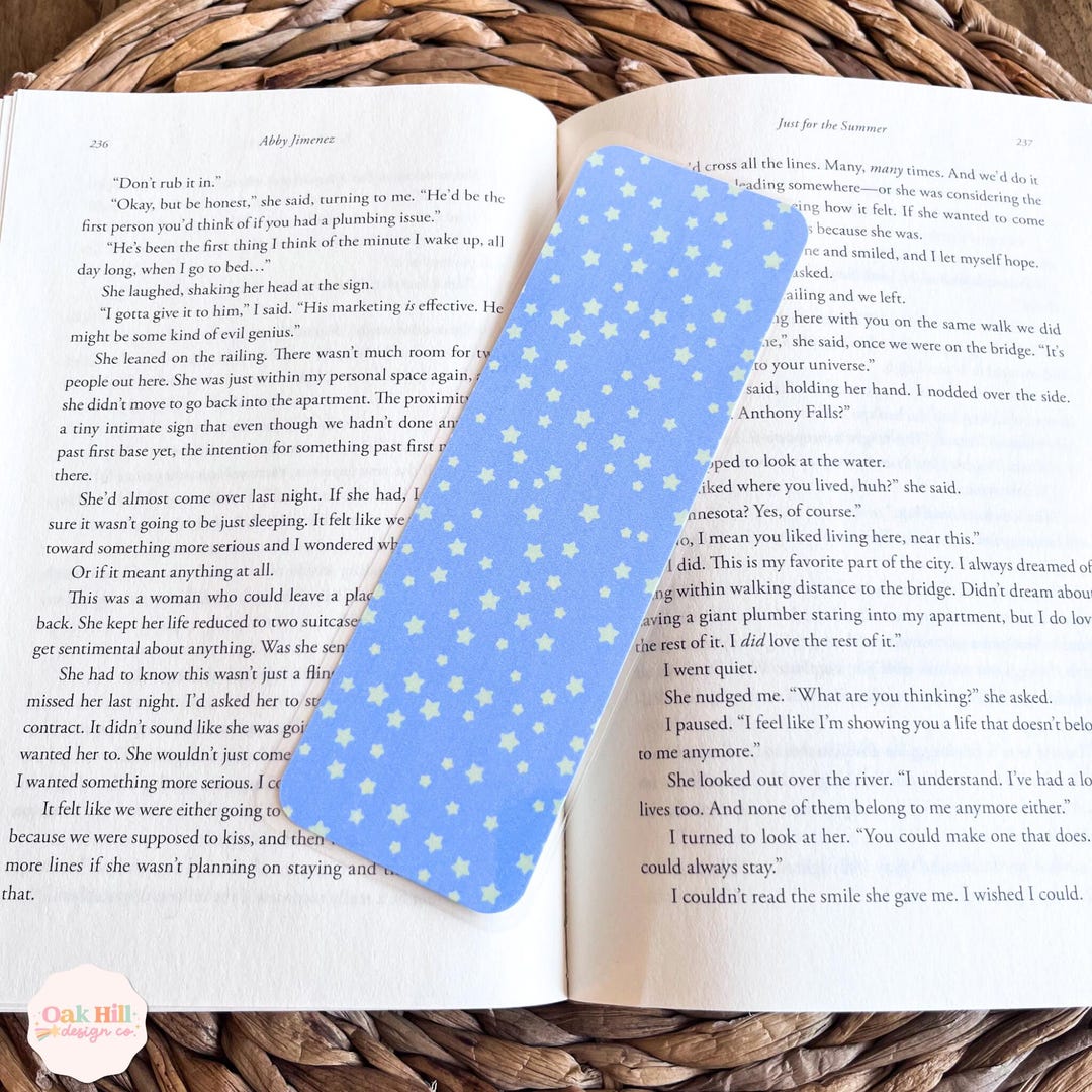Cool Blue & Green Star Bookmark | Blue Bookmark | Gift for Book Lover ...