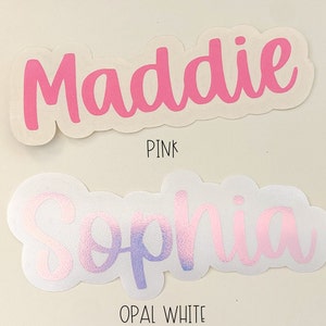 Maddie Font Vinyl Name Decal | Holographic Decal | Name Decal Sticker ...