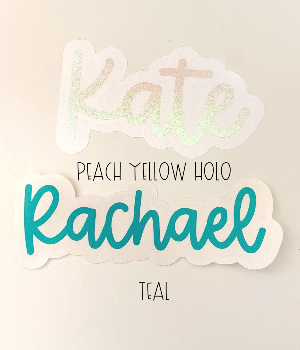 Kate Font Vinyl Name Decal Holographic Decal Name Decal - Etsy