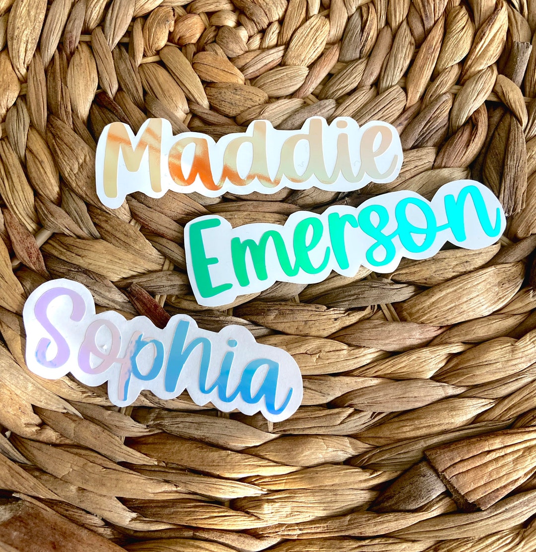 Maddie Font Vinyl Name Decal | Holographic Decal | Name Decal Sticker ...