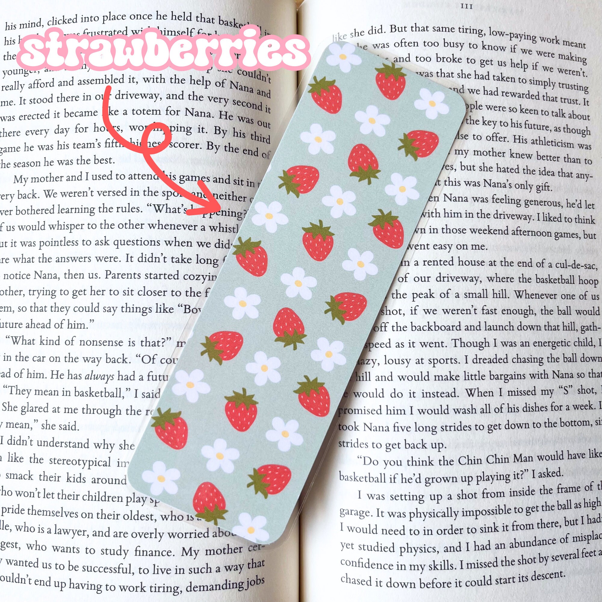 Summer Fruit Bookmark Set | Cute Farmers Market Strawberry Peach Cherry ...