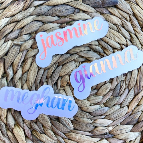 Gianna Font Vinyl Name Decal Holographic Decal Name Decal - Etsy