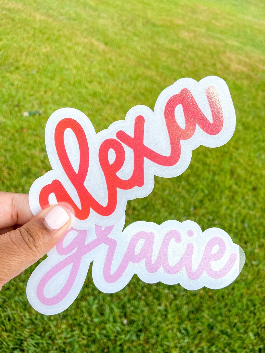 ALEXA Font | Custom Vinyl Name Decal |vinyl Sticker | Holographic Name ...