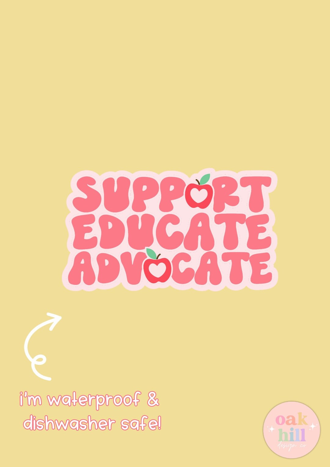 Support Educate Advocate Sticker | Teacher Sticker | Teaching Sticker ...