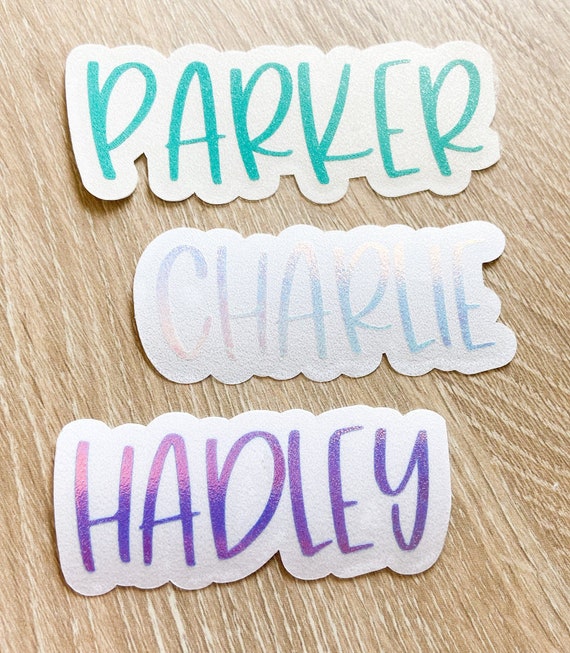 Parker Font Vinyl Name Decal Holographic Decal Name Decal | Etsy