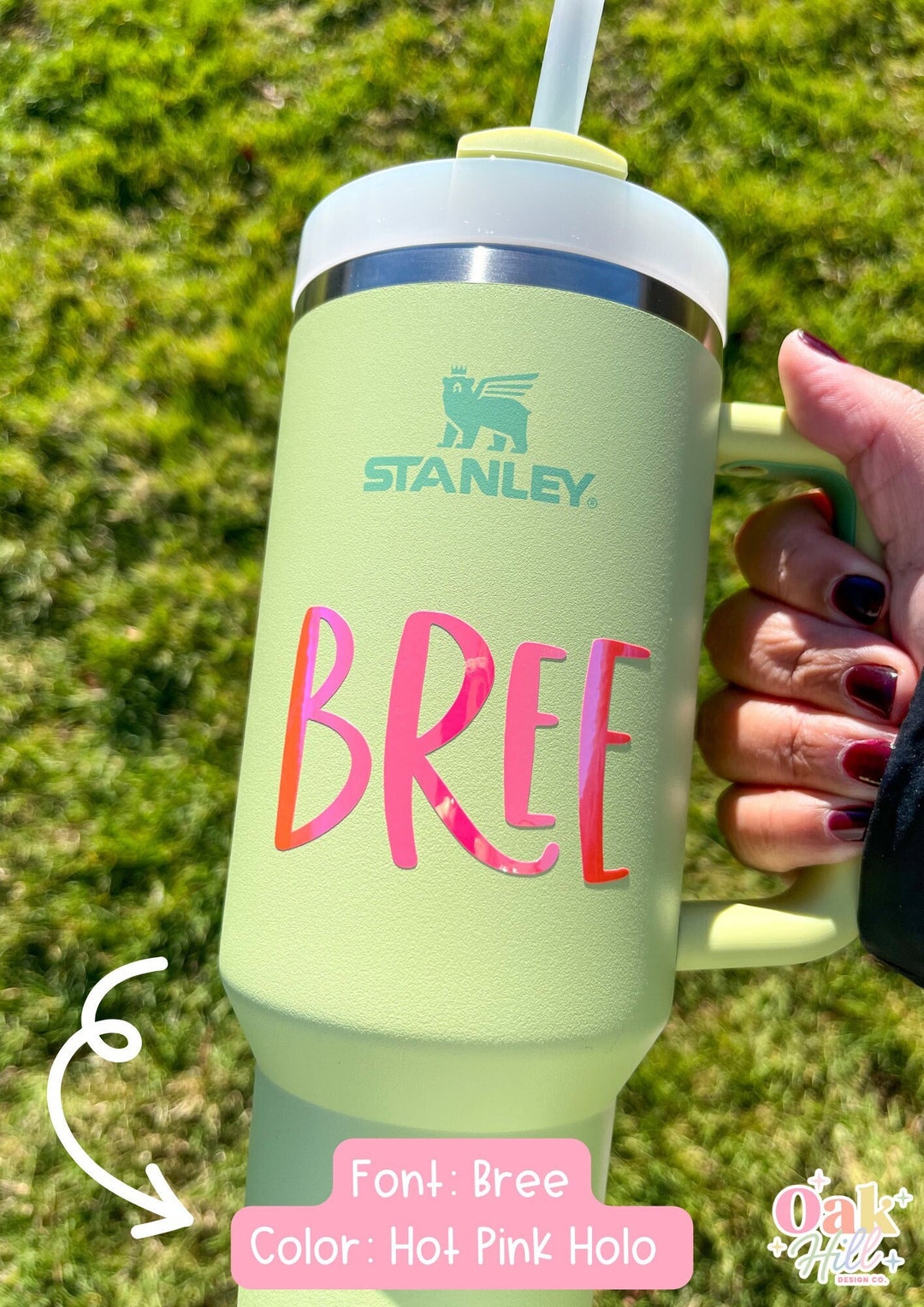 Personalized Name Vinyl Decal for 40oz Tumbler | Water Cup Custom Vinyl ...