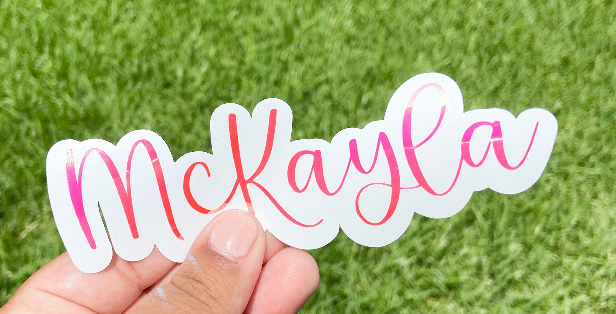 Kara Font Vinyl Name Decal Holographic Decal Name Decal | Etsy