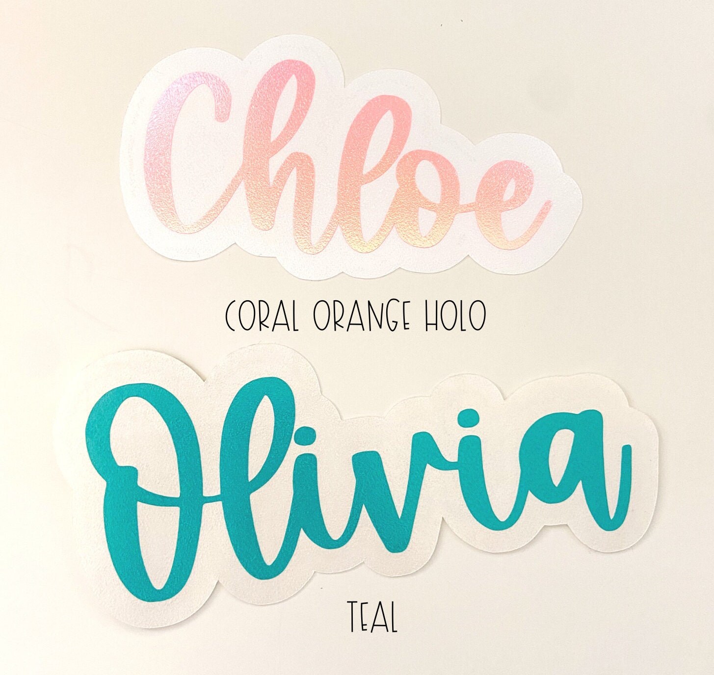 Chloe Font Vinyl Name Decal Holographic Decal Name Decal - Etsy