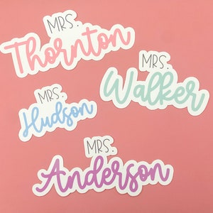 Personalized Teacher Sticker Custom Teacher Name Sticker Teacher Gift ...