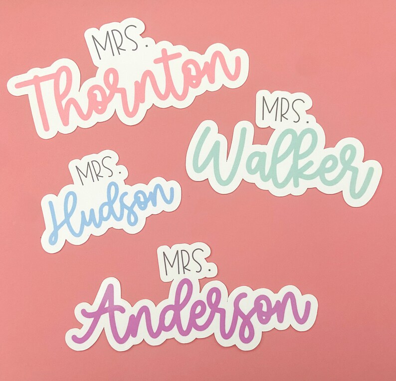 Personalized Teacher Sticker Custom Teacher Name Sticker - Etsy
