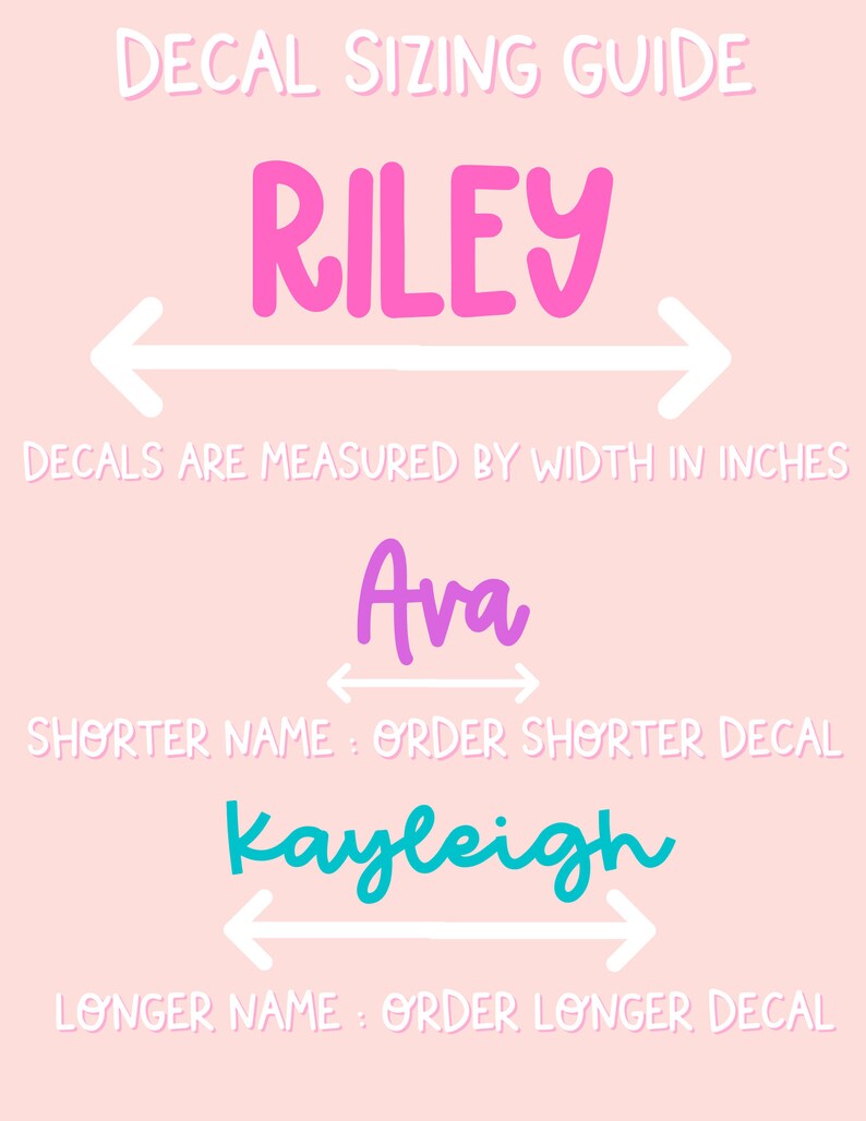 Kate Font Vinyl Name Decal Holographic Decal Name Decal | Etsy