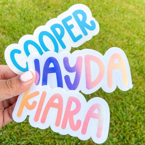 Vinyl Name Sticker - Etsy
