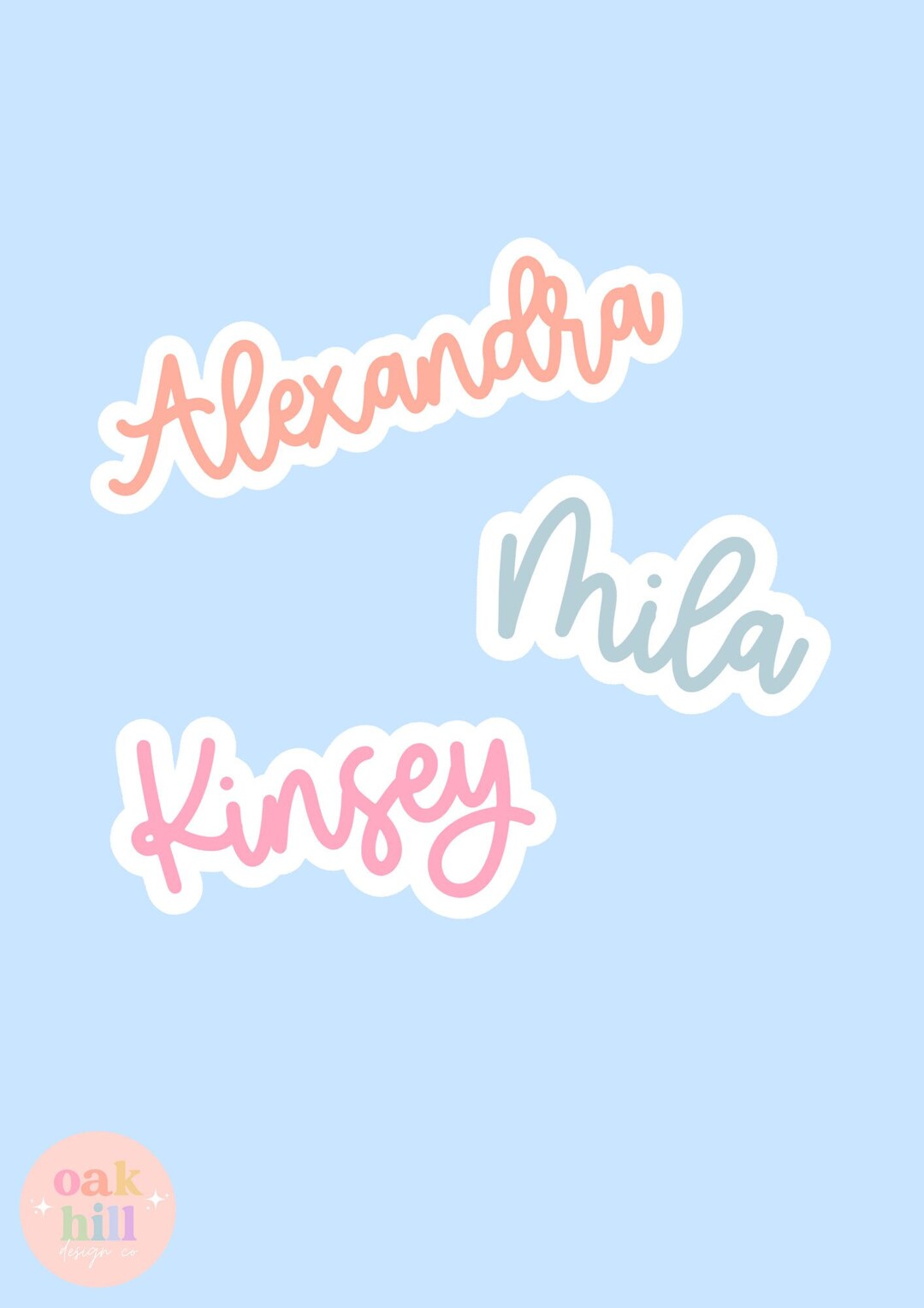 Personalized Handlettered Name Sticker: Water Bottle & Laptop Decal - Etsy