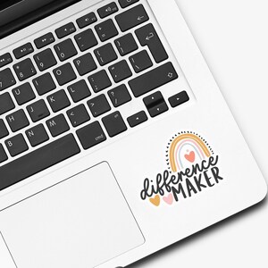 Difference Maker Sticker | Teacher Sticker | Teacher Gift | Laptop ...