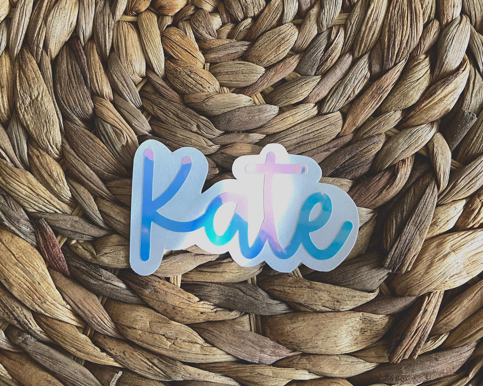 Kate Font Vinyl Name Decal Holographic Decal Name Decal | Etsy