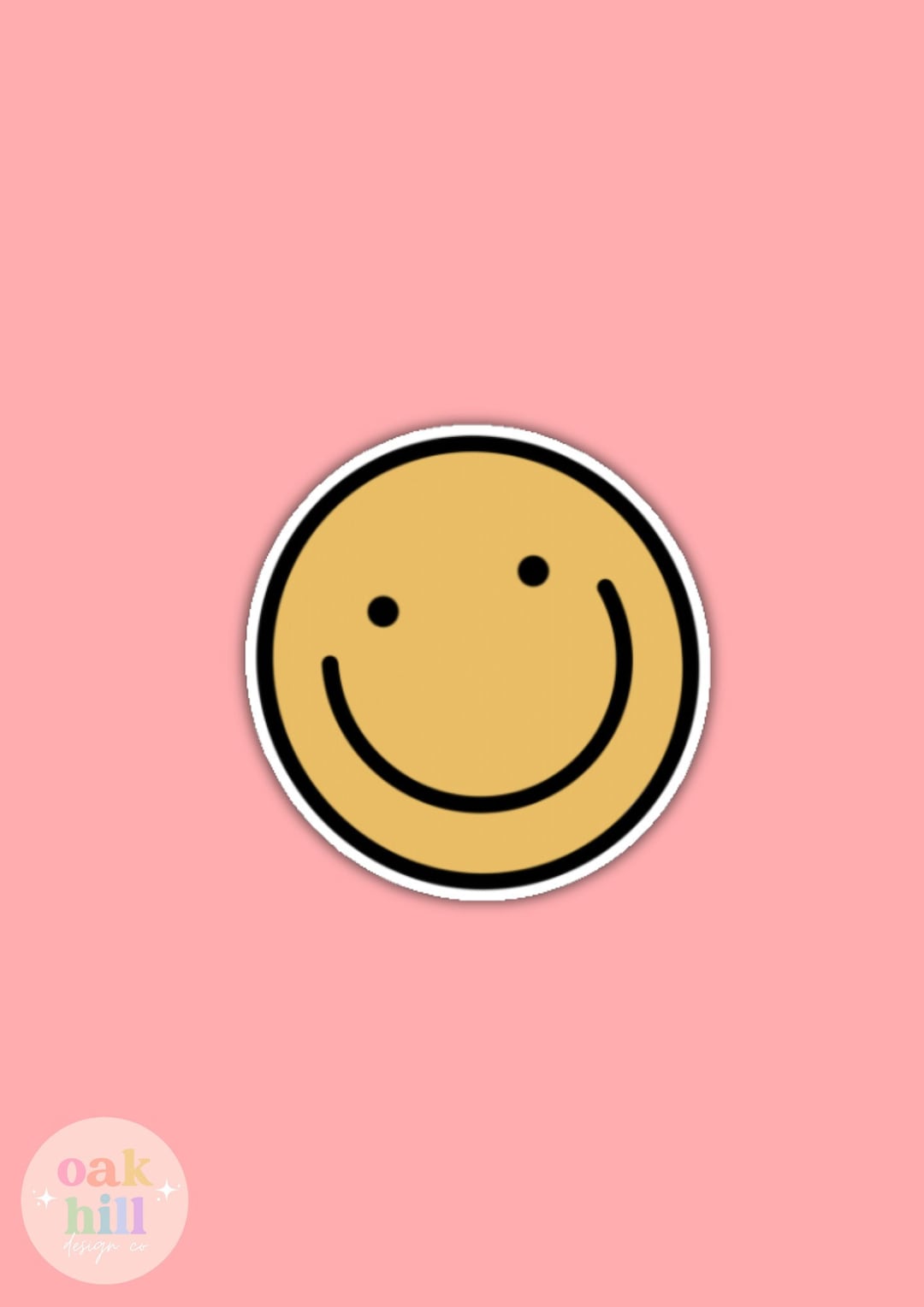 Retro Happy Face Waterproof Sticker: Groovy Laptop/water Bottle Decal ...