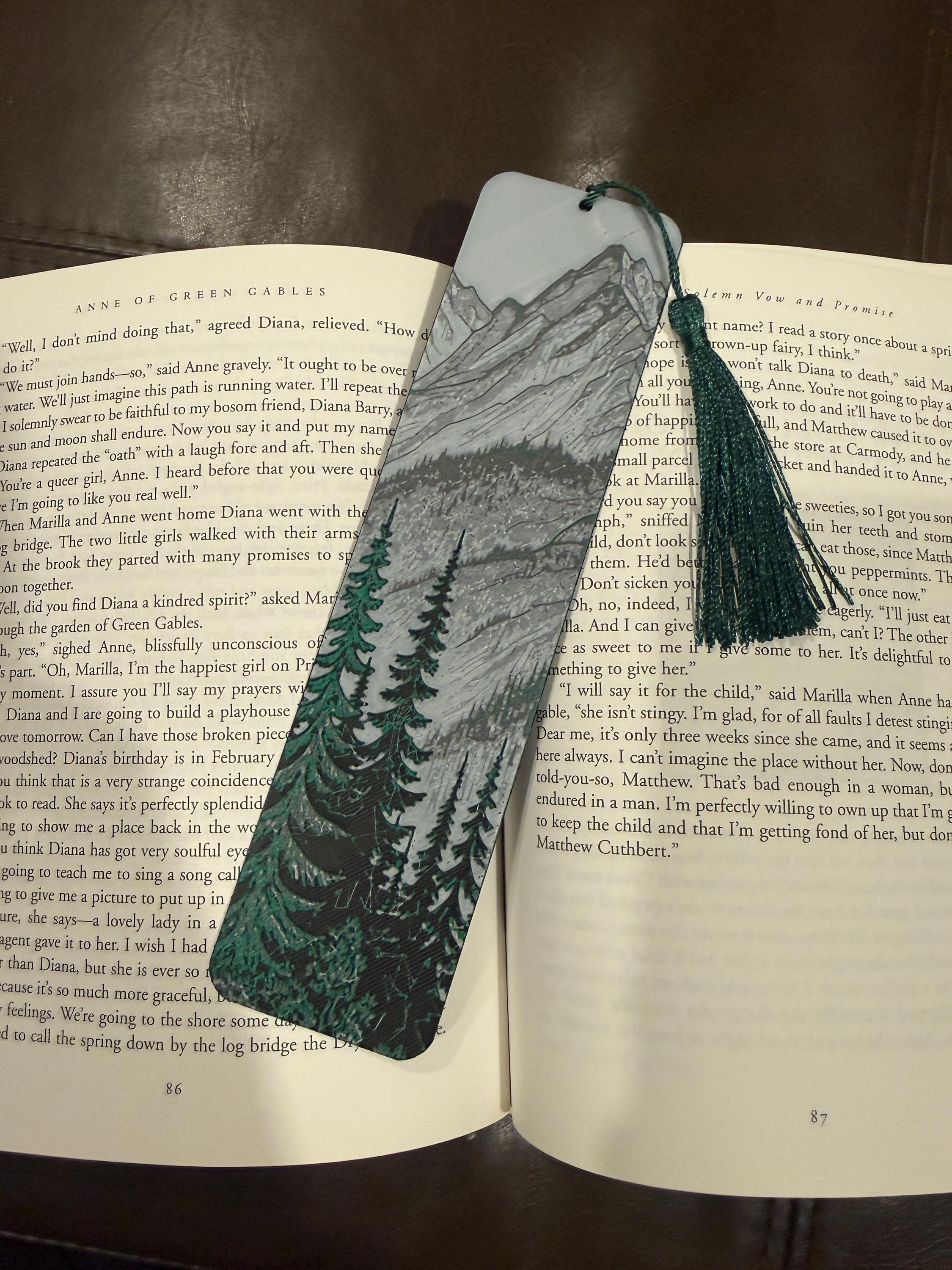 Mountain Forest Bookmark - 3D Printed Raised Textured Gift for ...